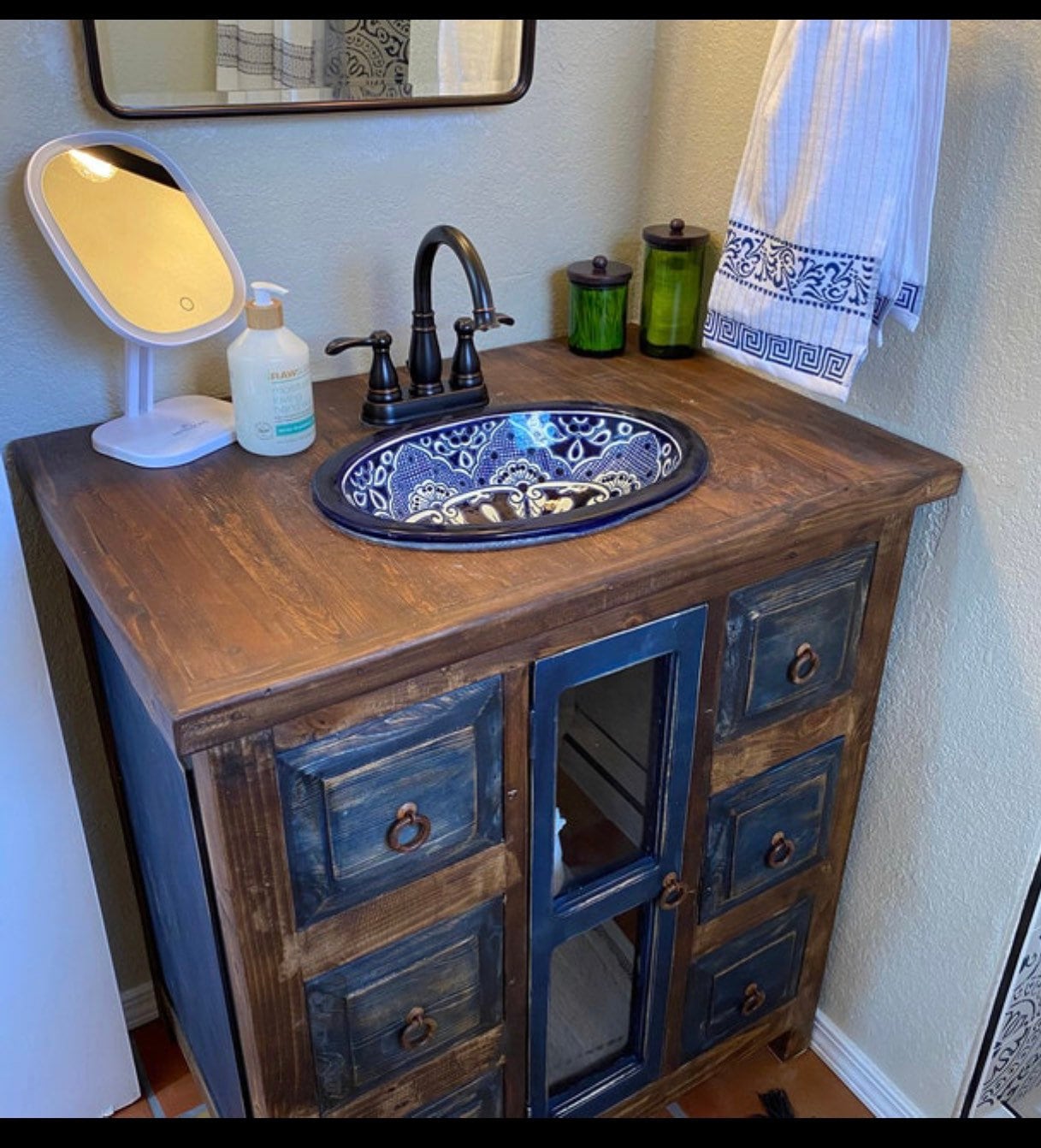 Small Rustic Bathroom Vanity – Moreno's - Rustic Furniture